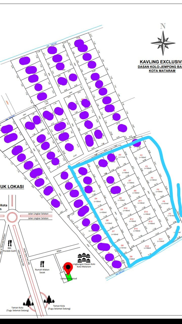 Dijual Tanah Kaplingan Di Kota Mataram – GERBANG PROPERTY