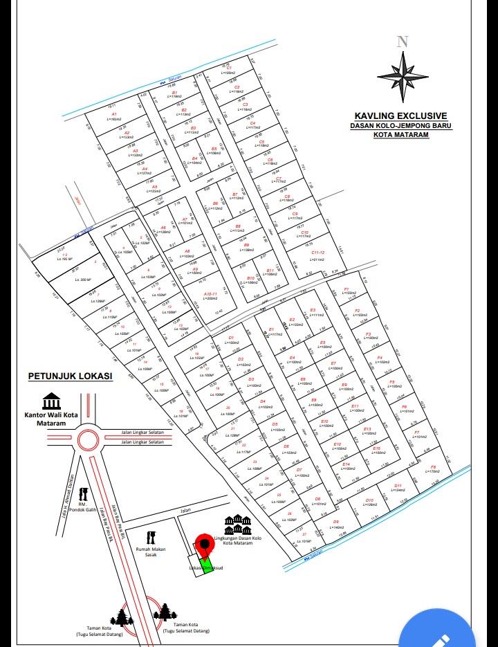 Dijual Tanah Kaplingan Di Kota Mataram – GERBANG PROPERTY